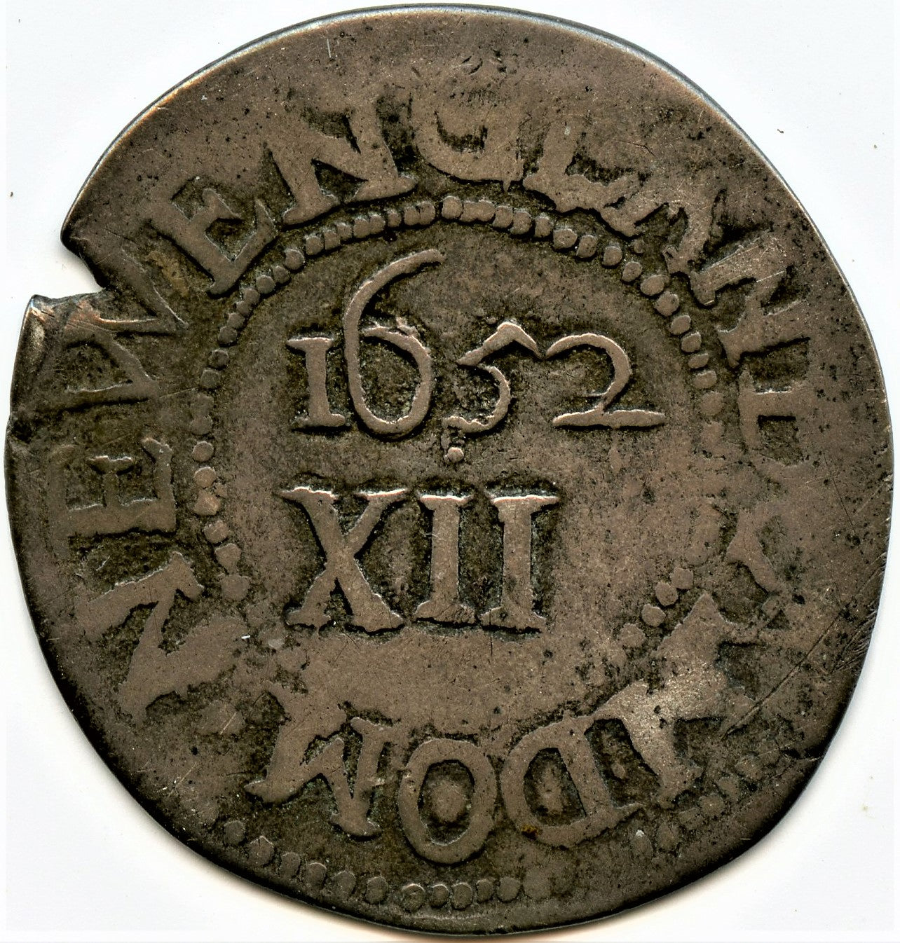 1652 Oak Tree 1 Shilling Massachusetts 63.1grams – First Class Coins