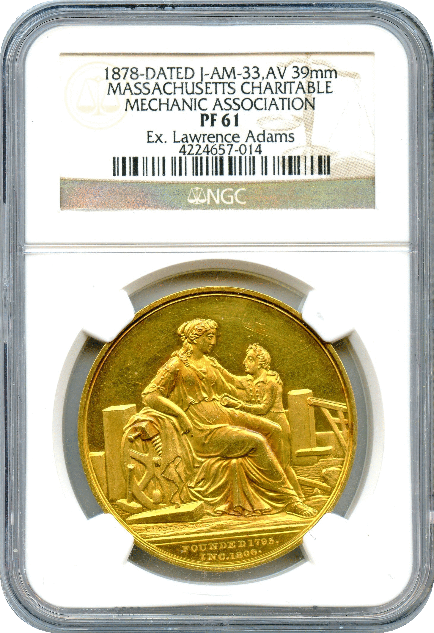 Awarded in 1884 U.S. Mint Gold Medal NGC PF61 – First Class Coins