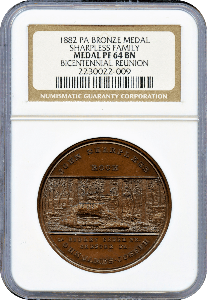 1882 Sharpless Family NGC PF64BN Bicentennial Reunion – First Class Coins