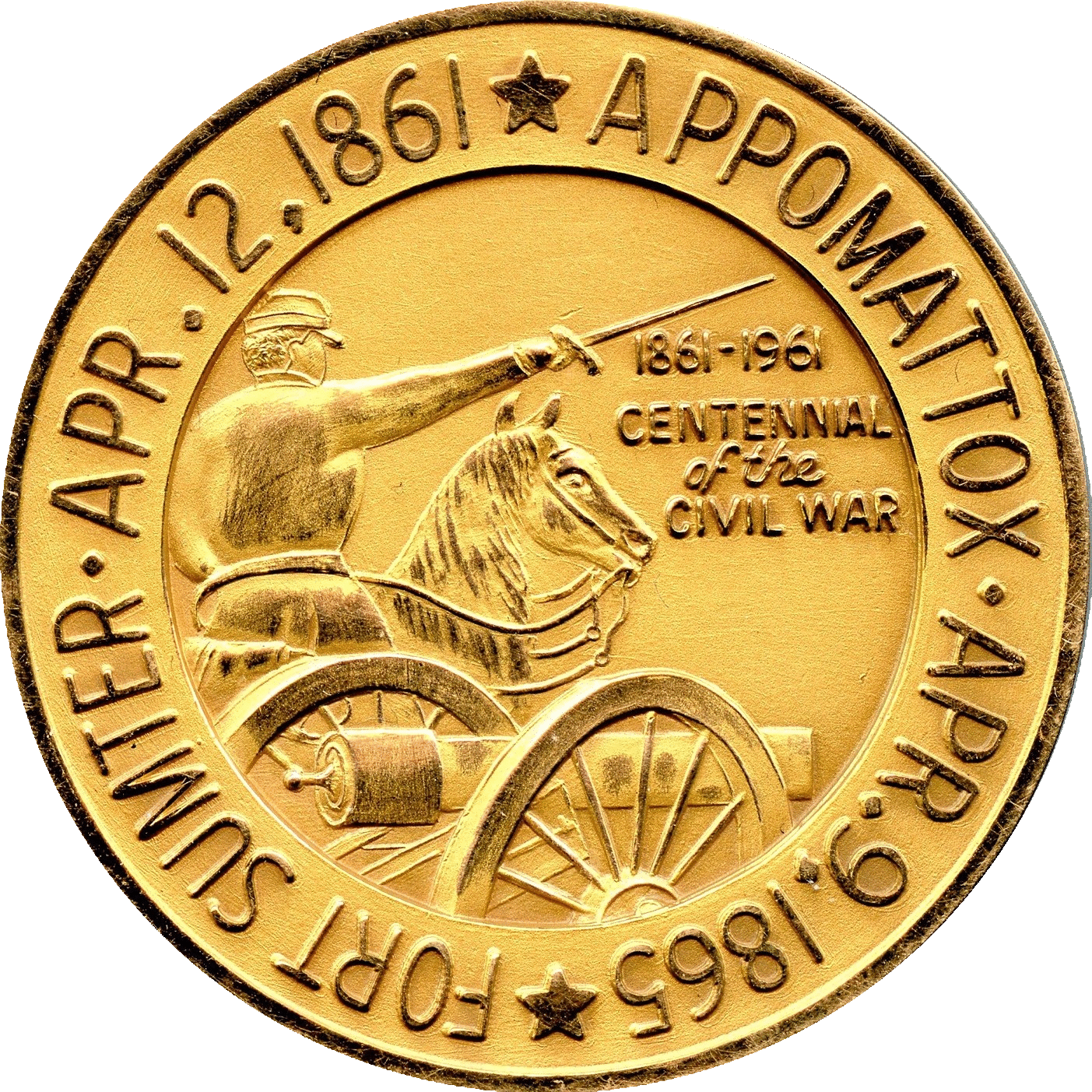 Check it out 1861-1961 Centennial of the Civil War Gold Medal – First ...