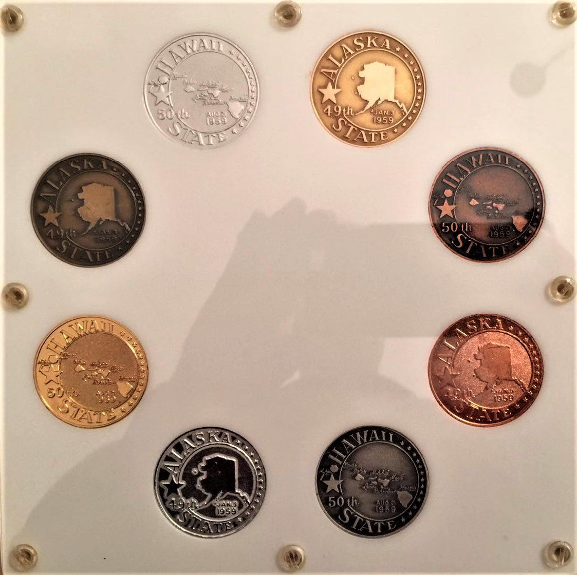 1959 Alaska - Hawaii Statehood Combined MISHLER ISSUE. All Serial #23 ...