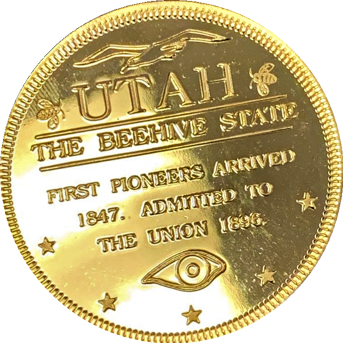 Utah - The Beehive State Gold Commemorative. $20 Size. Extremely Rare ...